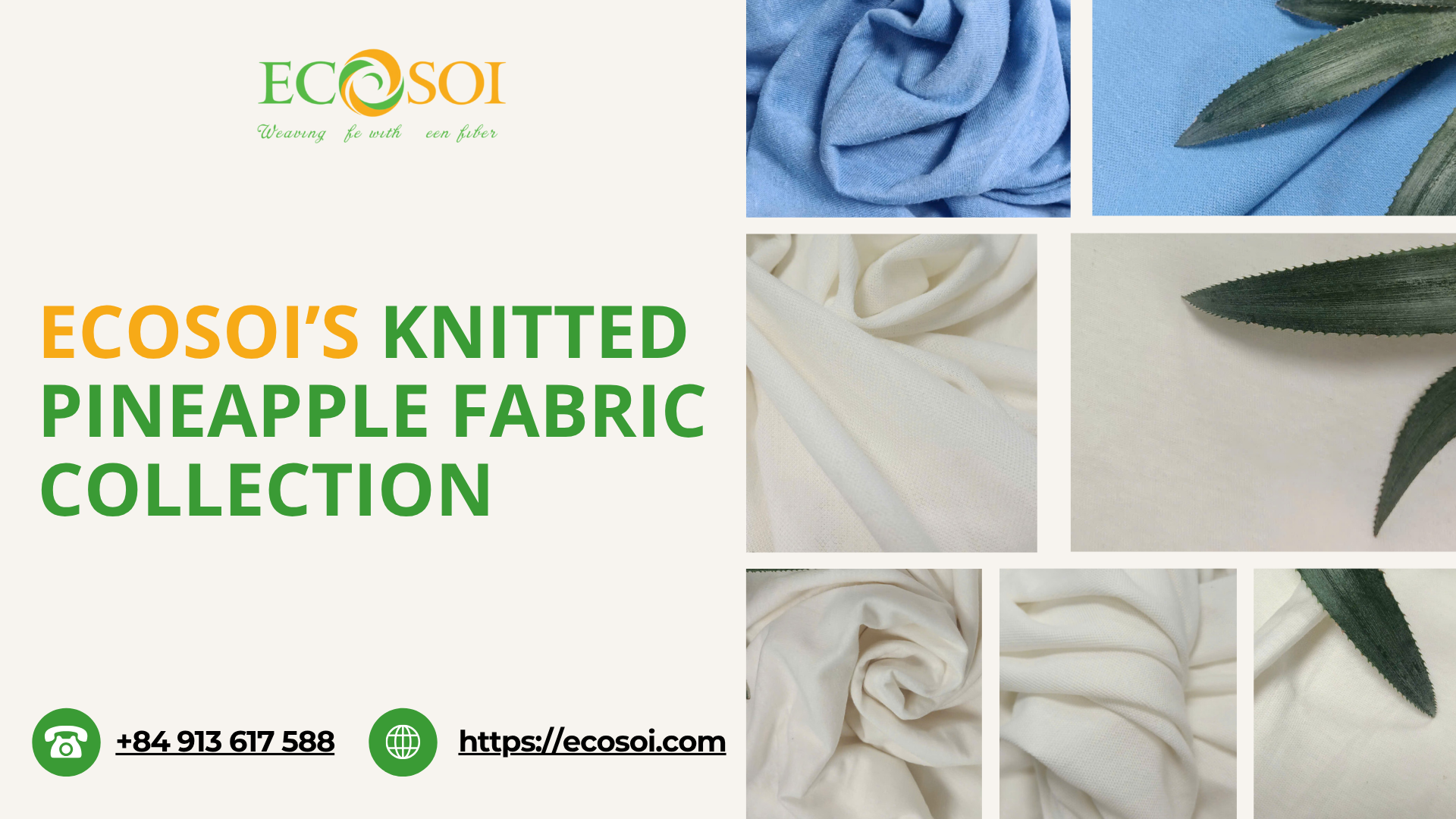 Ecosoi’s knitted pineapple fabric collection - ECOSOI - Weaving life ...